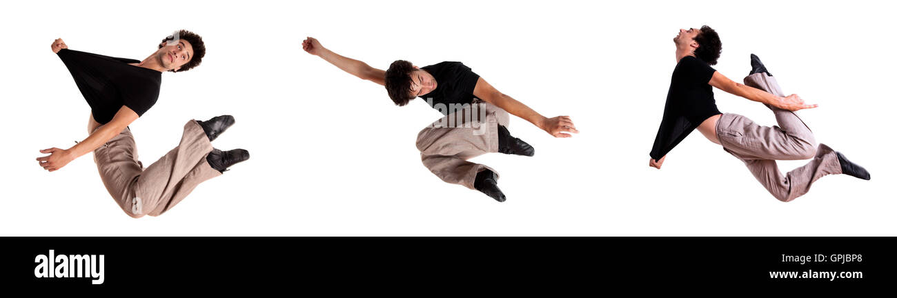 Collection of a man jumping Stock Photo - Alamy