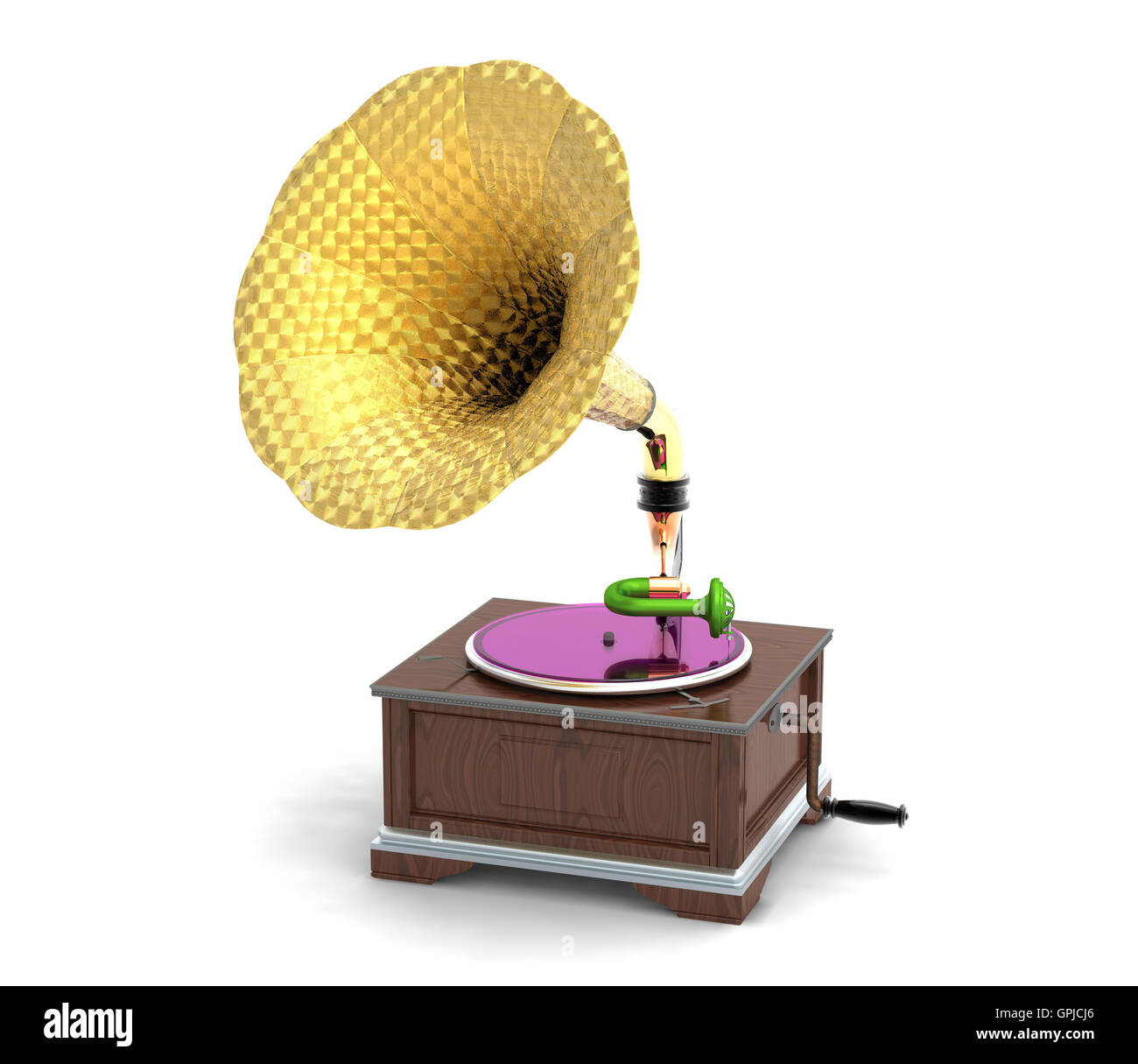 Vintage gramophone isolated Stock Photo - Alamy