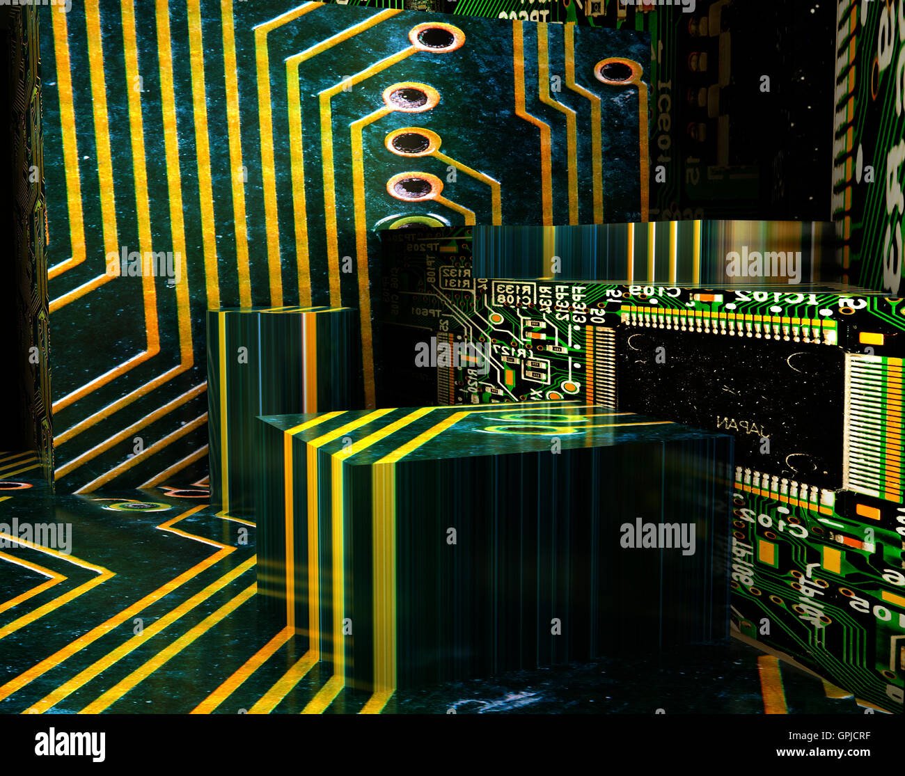 Japanese electronic factory Stock Photo - Alamy
