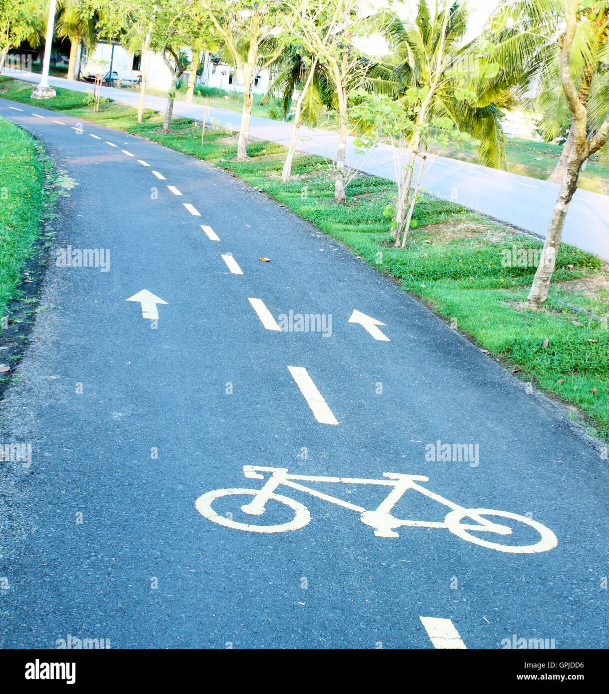 sinuous bicycle path Stock Photo - Alamy