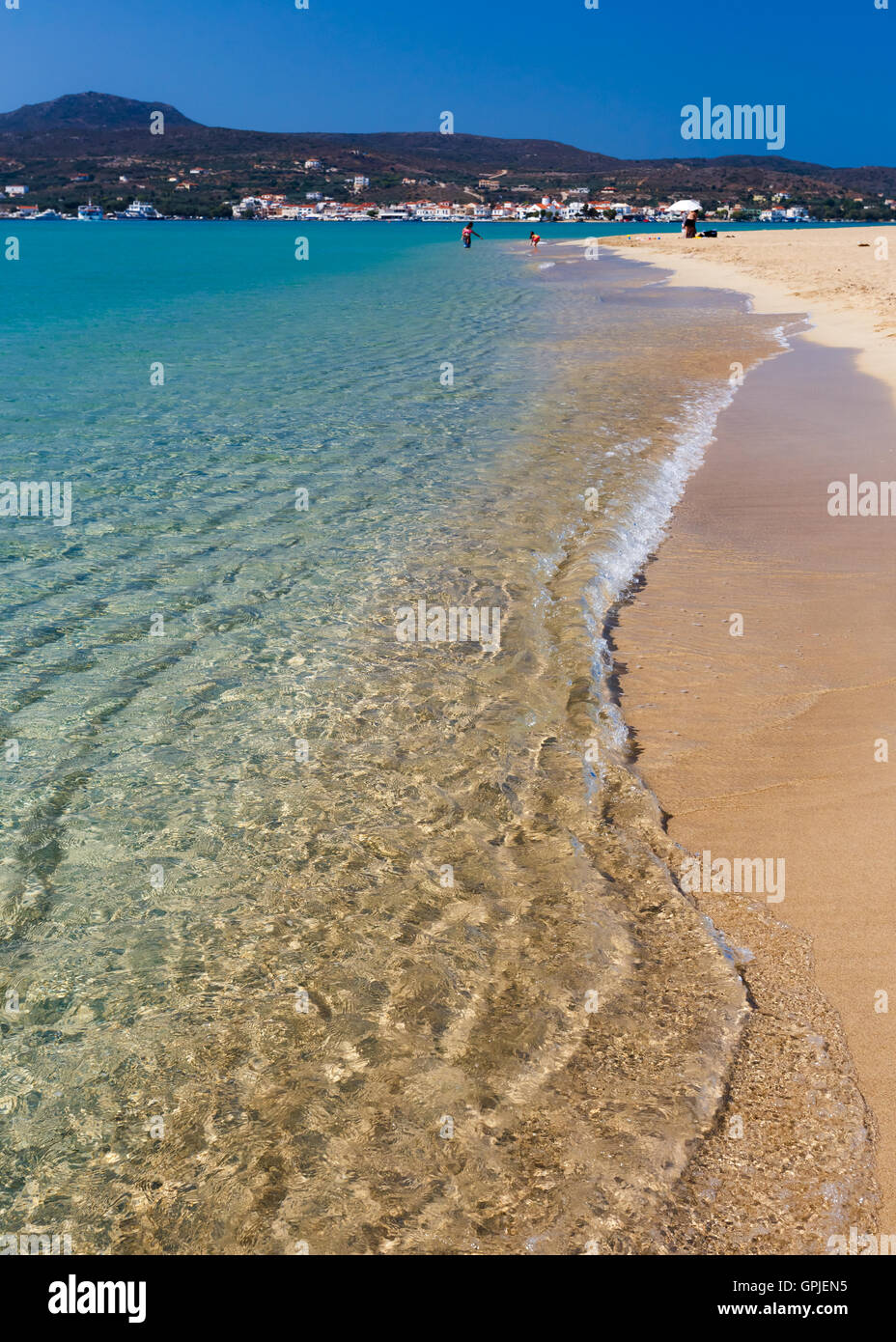 Punda exotic beach with Elafonisos island in distance in Lakonia ...