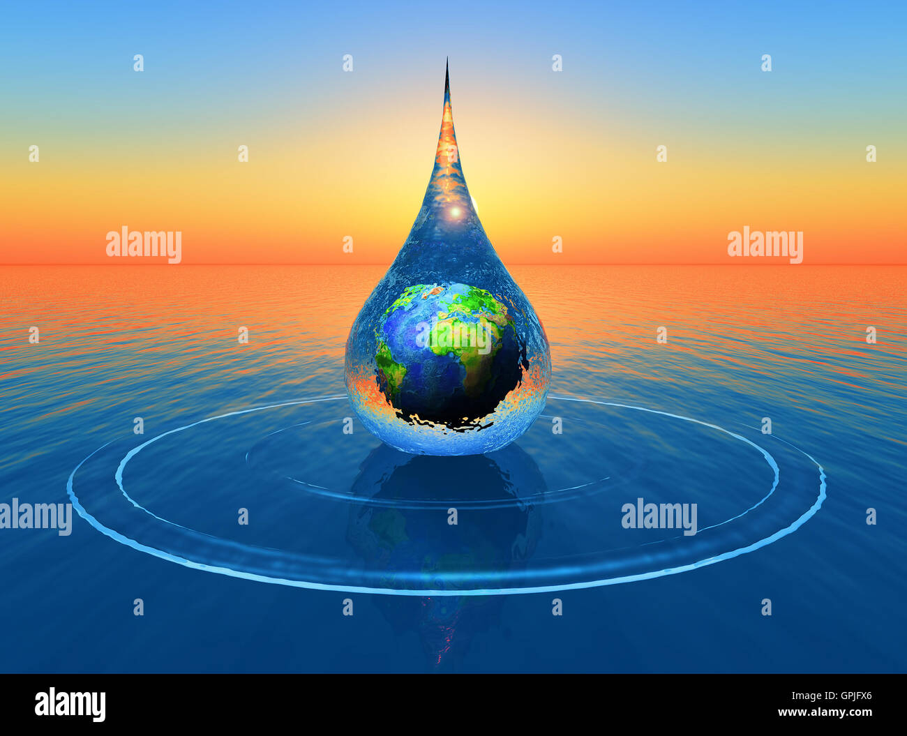 Earth water drop hi-res stock photography and images - Alamy