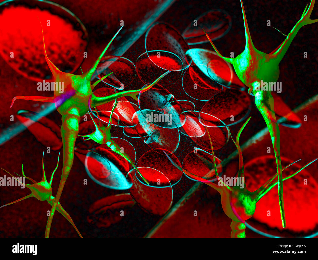 Bacteria and virus war - fighting off illness Stock Photo - Alamy