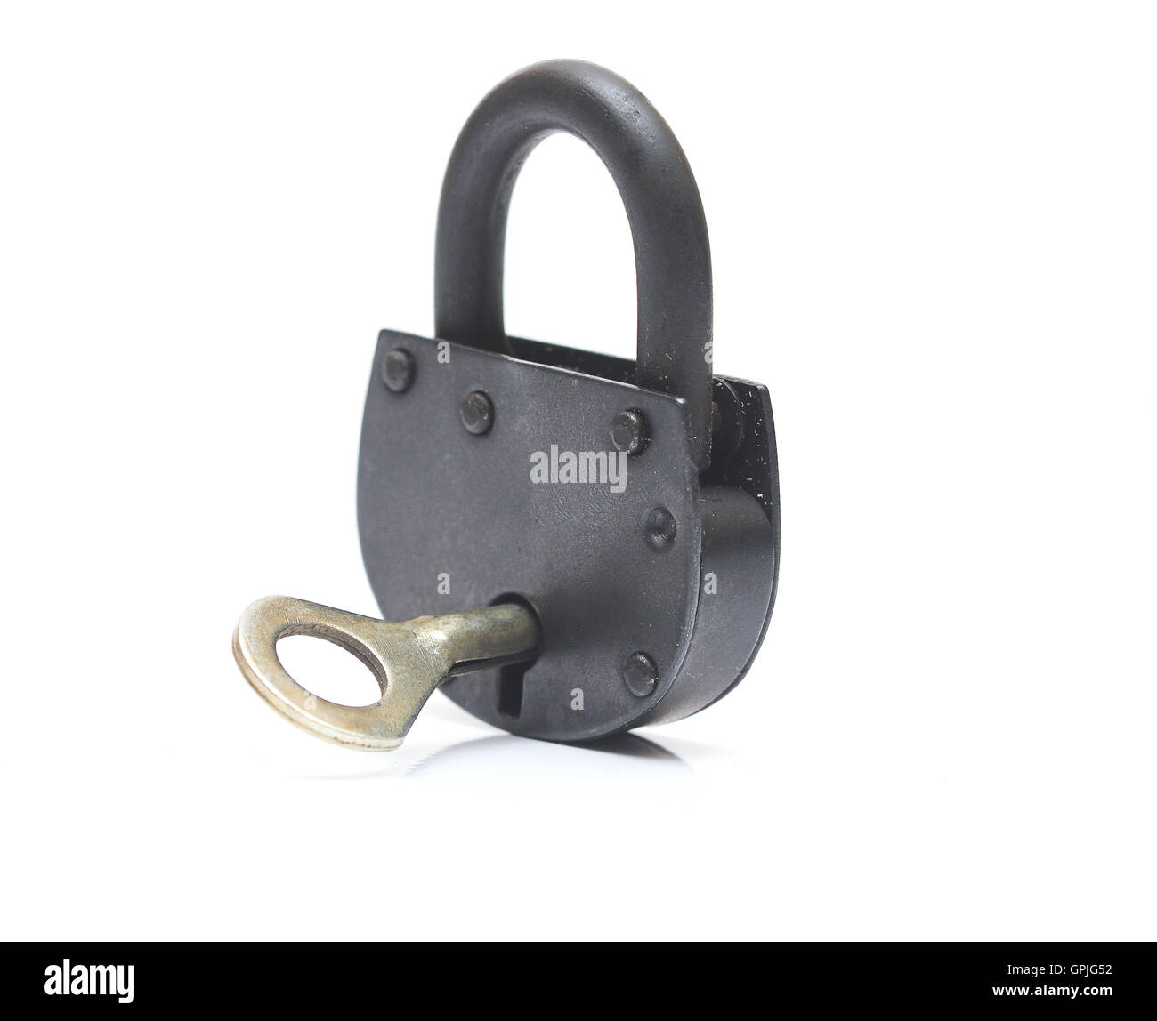 Vintage padlock isolated on white background Stock Photo - Alamy