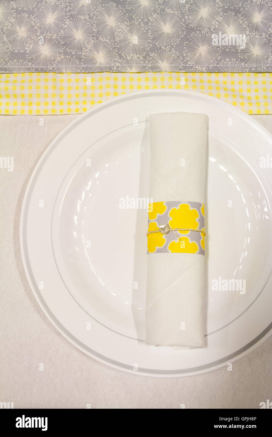 Wedding Place Setting Stock Photo - Alamy