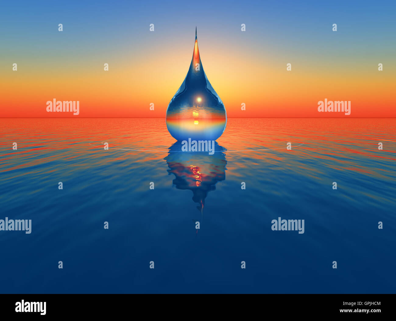 one drop of water Stock Photo - Alamy