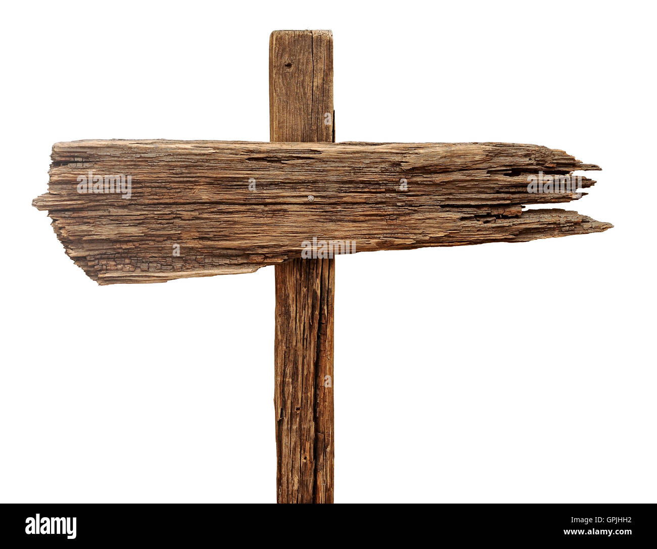 old signboard isolated on a white background Stock Photo - Alamy