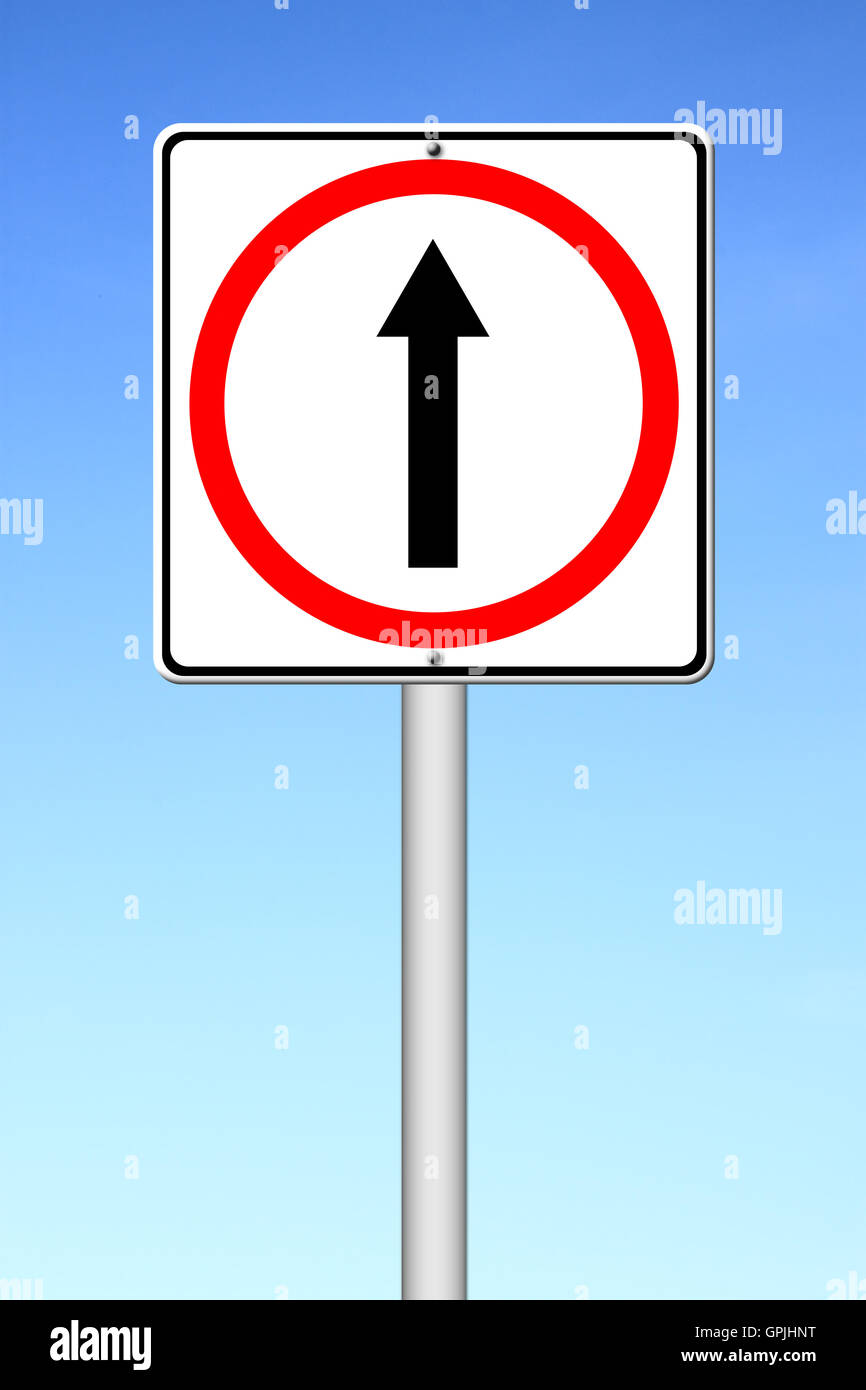 go ahead the way ,forward sign Stock Photo - Alamy
