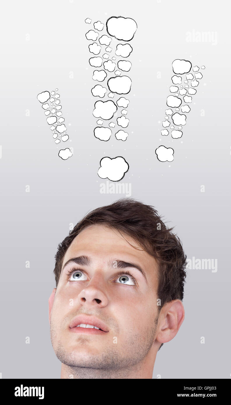 Human face exclamation mark illustration hi-res stock photography and ...