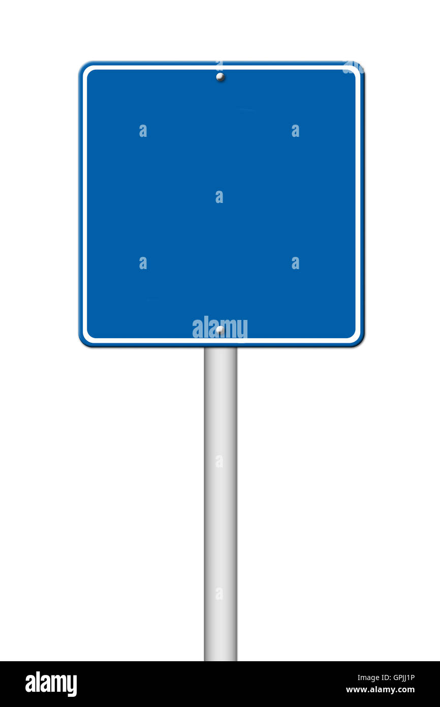 blue blank sign Stock Photo - Alamy