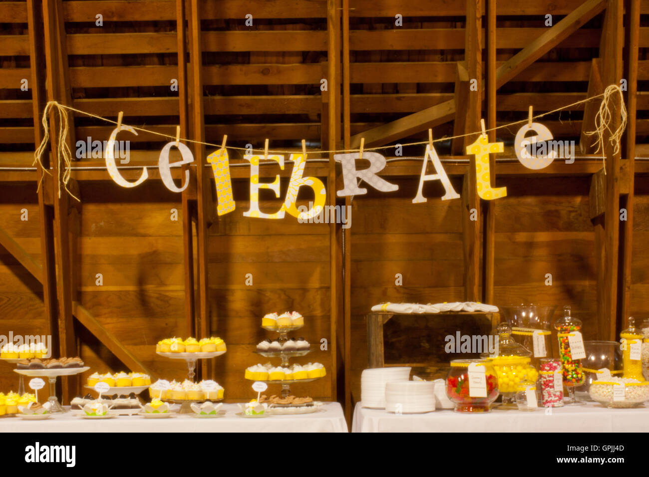 Celebrate Wedding Decor Stock Photo - Alamy