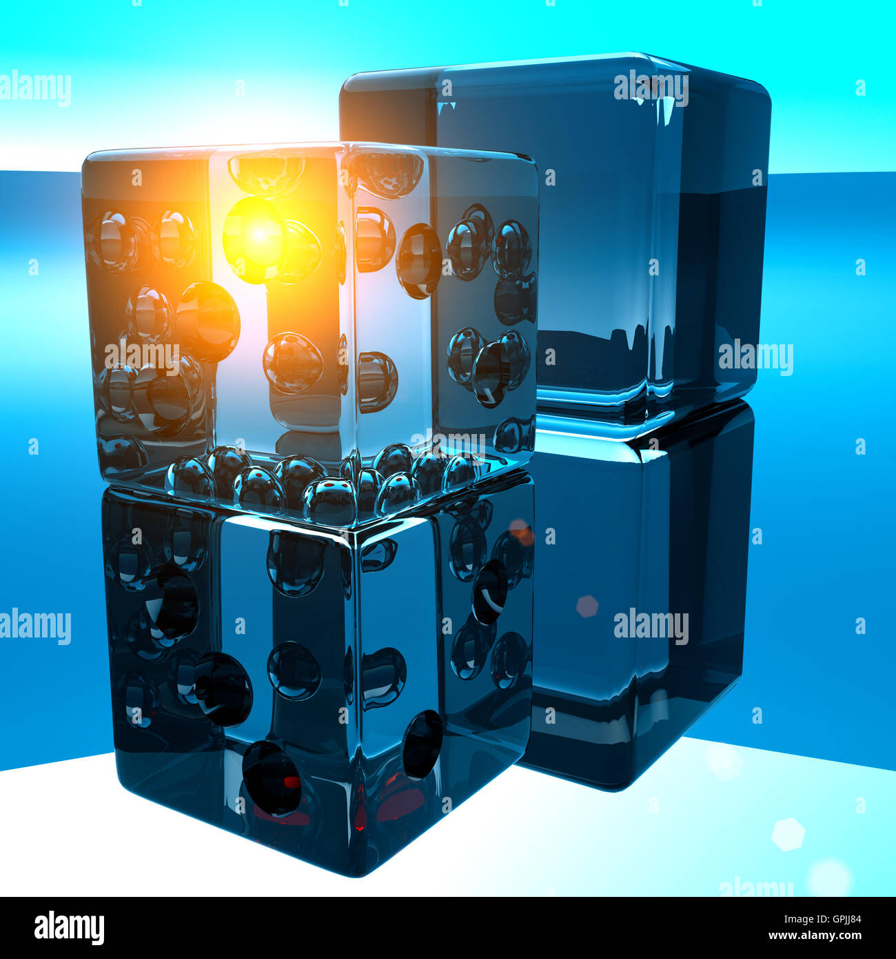 Ice cubes with dots Stock Photo - Alamy