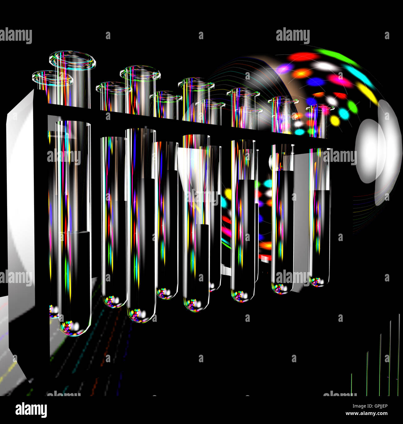 Science background with test tubes Stock Photo - Alamy