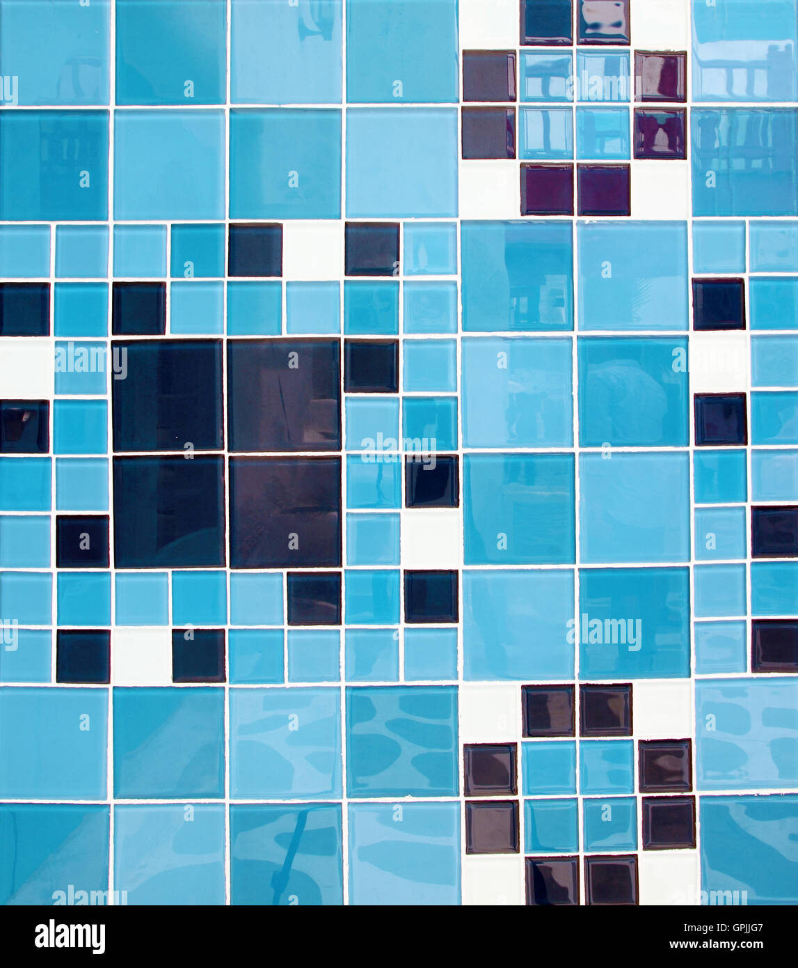 square blue tiles Stock Photo - Alamy