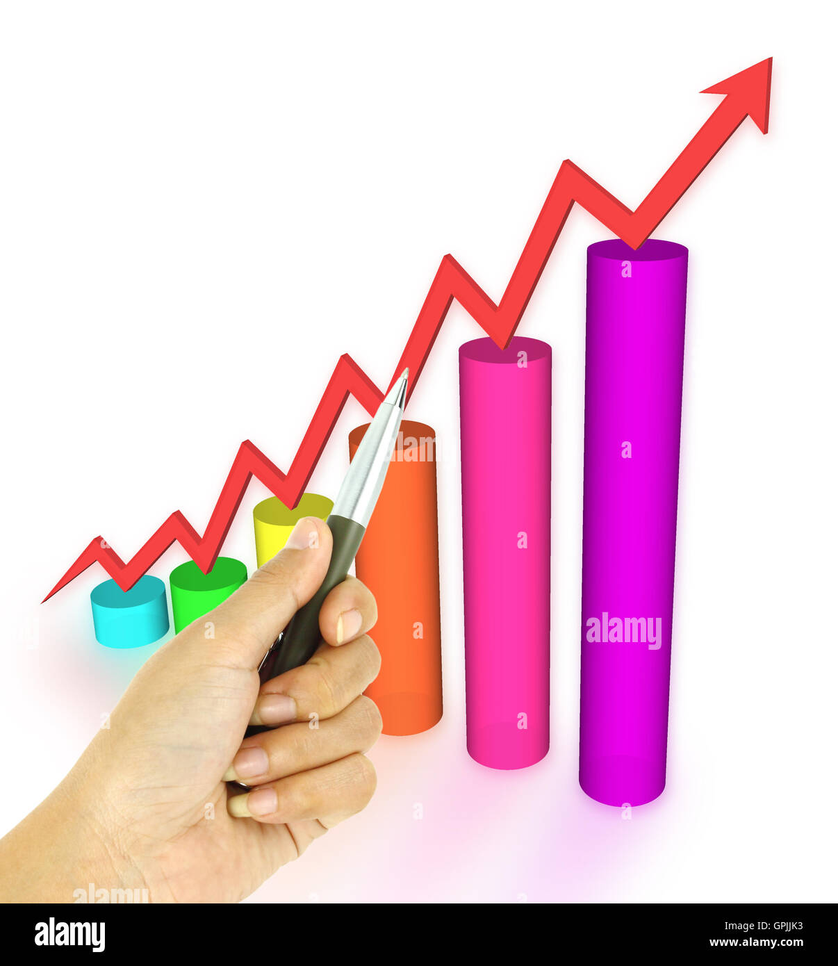 Business financial cylinder chart diagram hi-res stock photography and ...