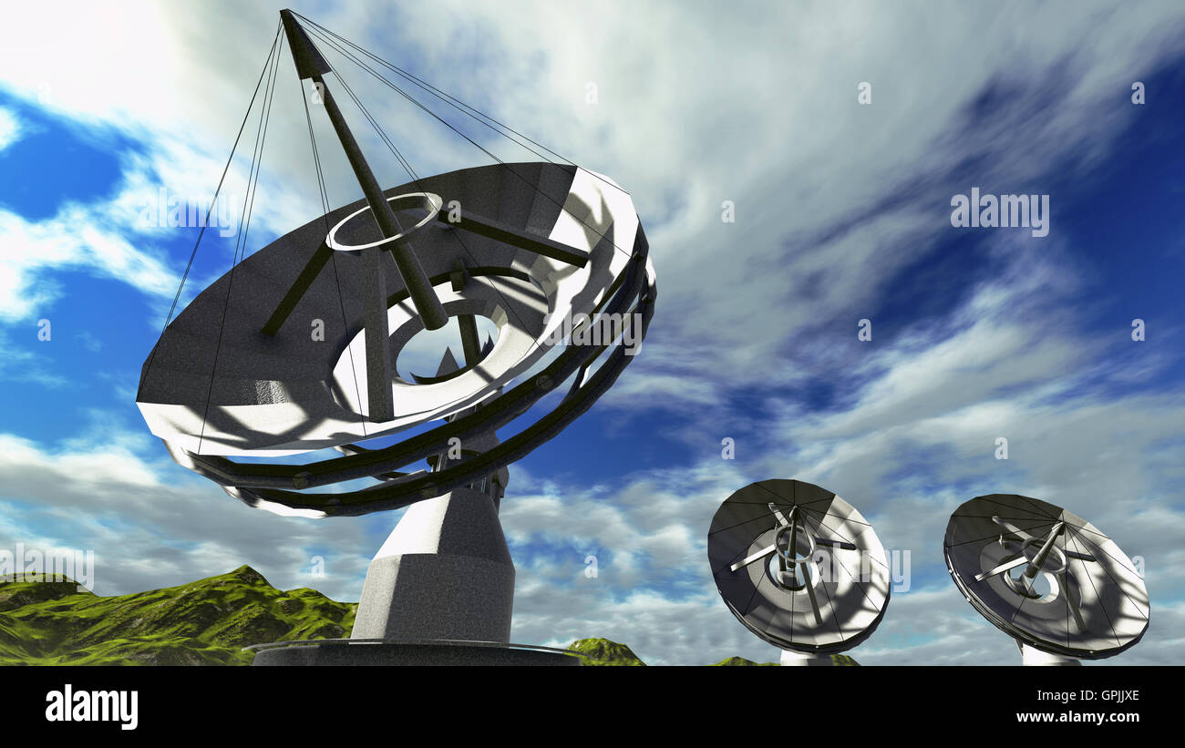 Orange satellite dish hi-res stock photography and images - Alamy