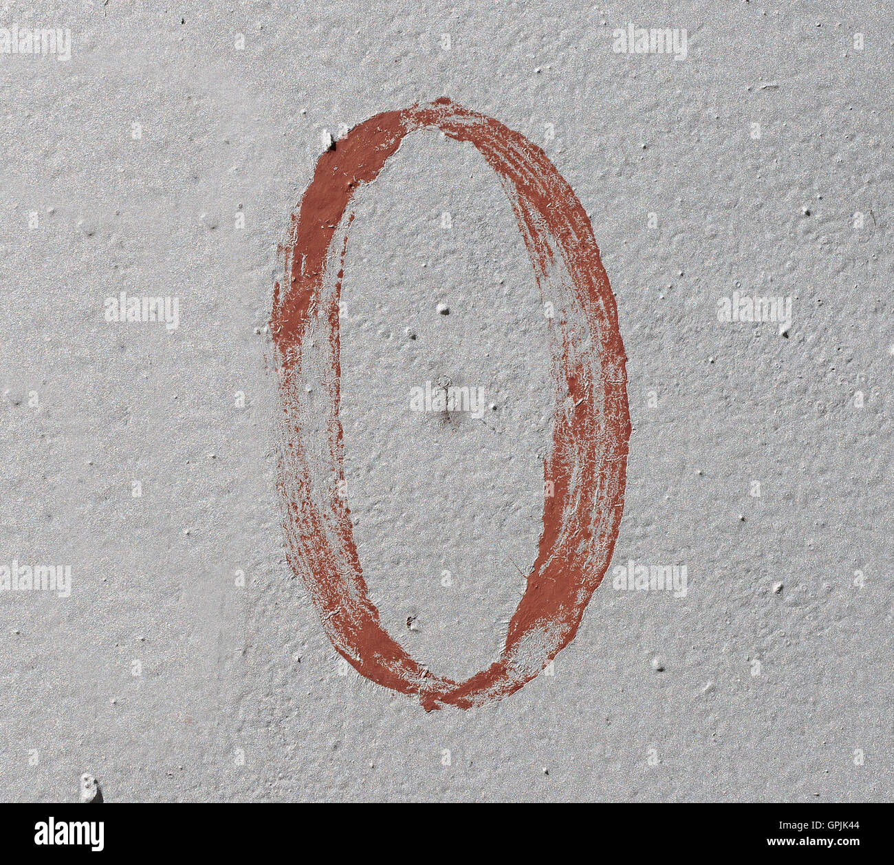 0-old brown handwritten number over grunge silver background Stock ...