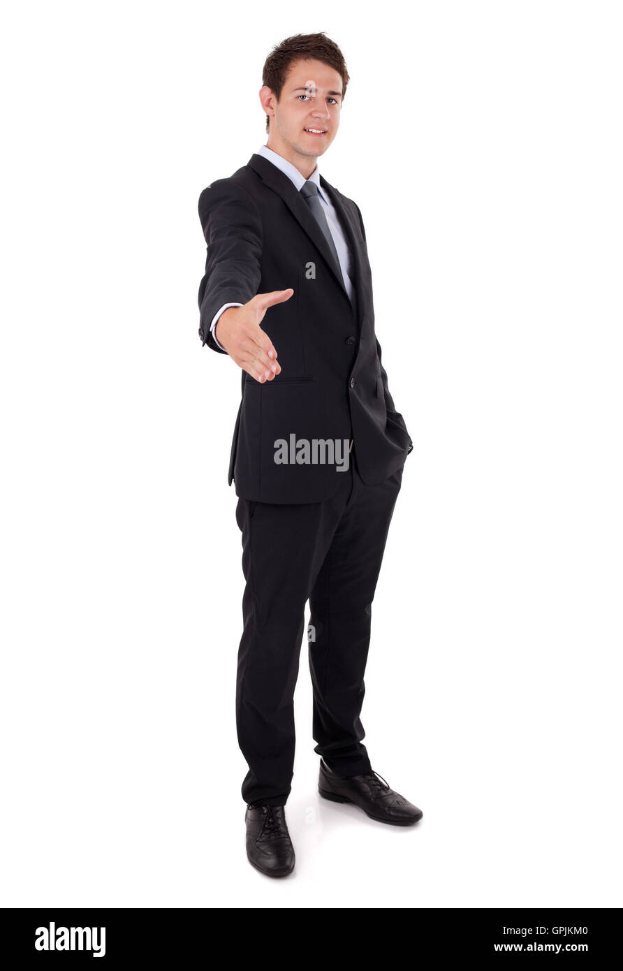 Business handshake standing Cut Out Stock Images & Pictures - Alamy