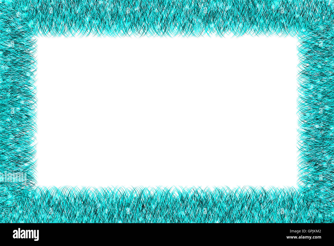 Christmas blue tinsel frame Stock Photo - Alamy