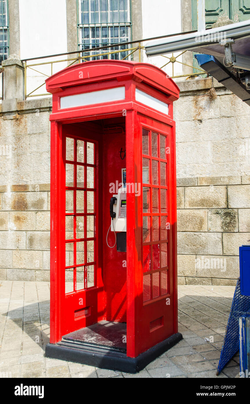 Famous London booth on street Stock Photo - Alamy