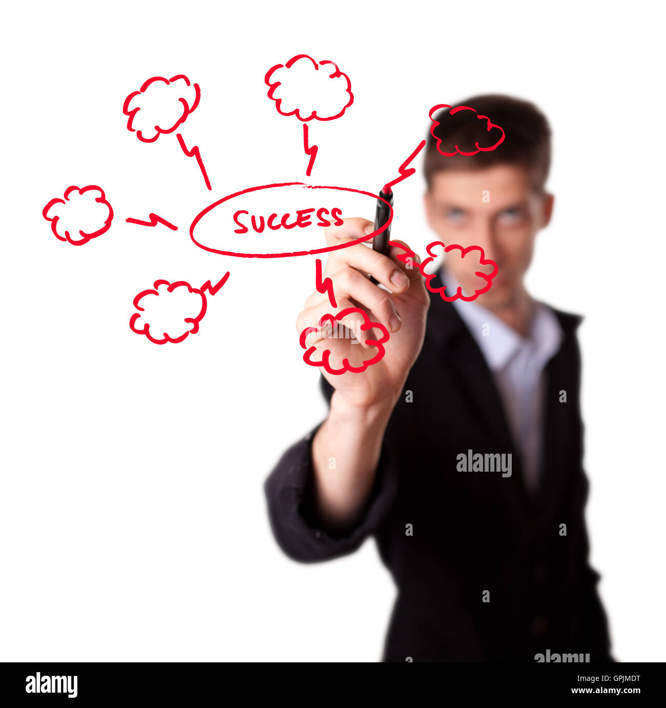 man with a strategy plan to be successful in his business Stock Photo ...