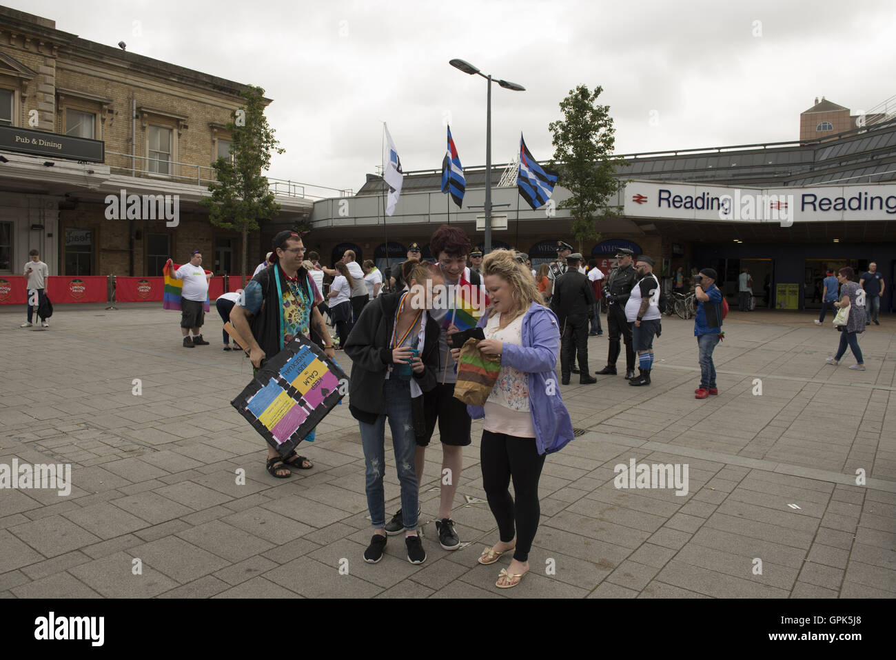 Gay Pride demonstration Reading Stock Photo - Alamy