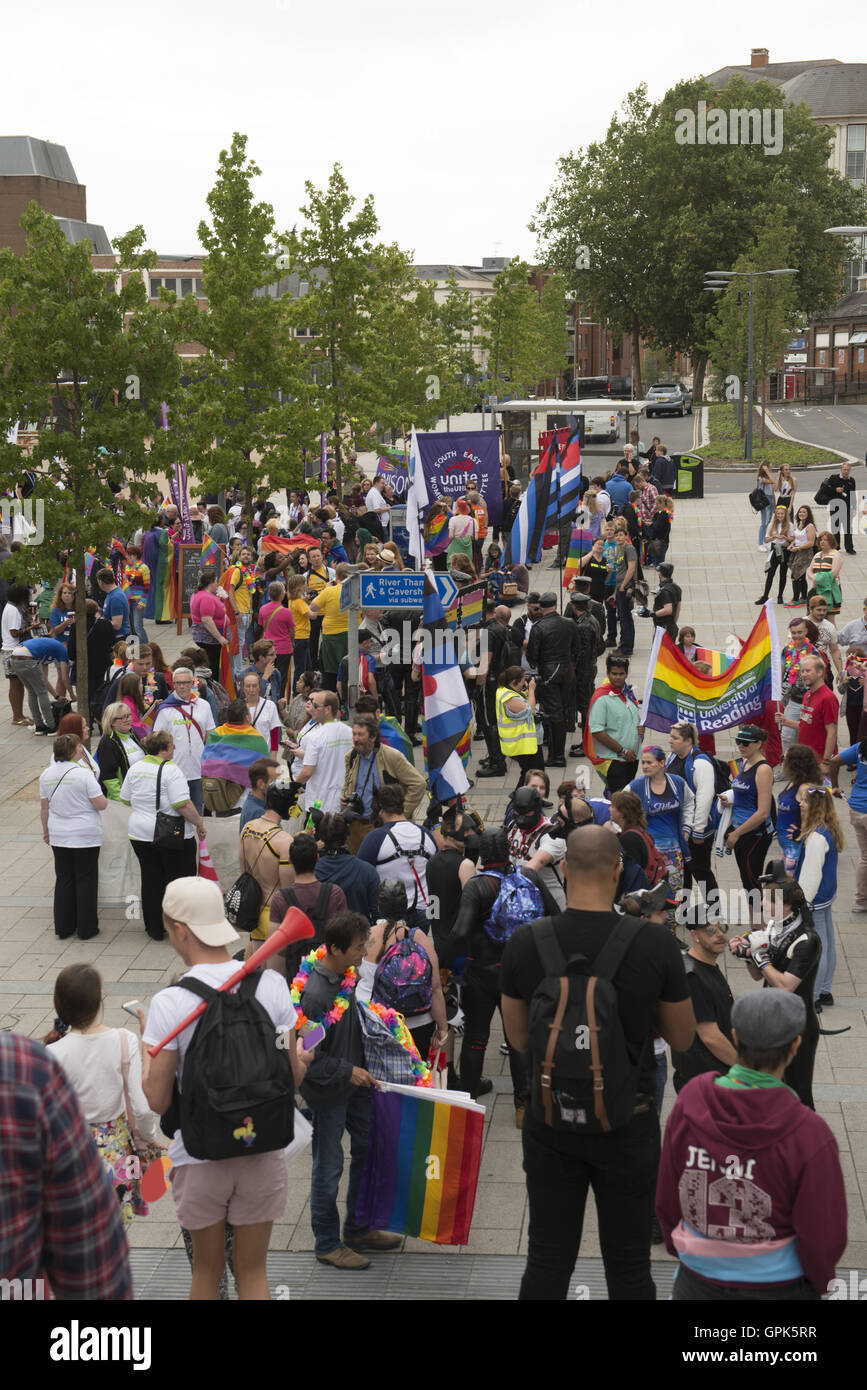 Gay Pride demonstration Reading Stock Photo - Alamy