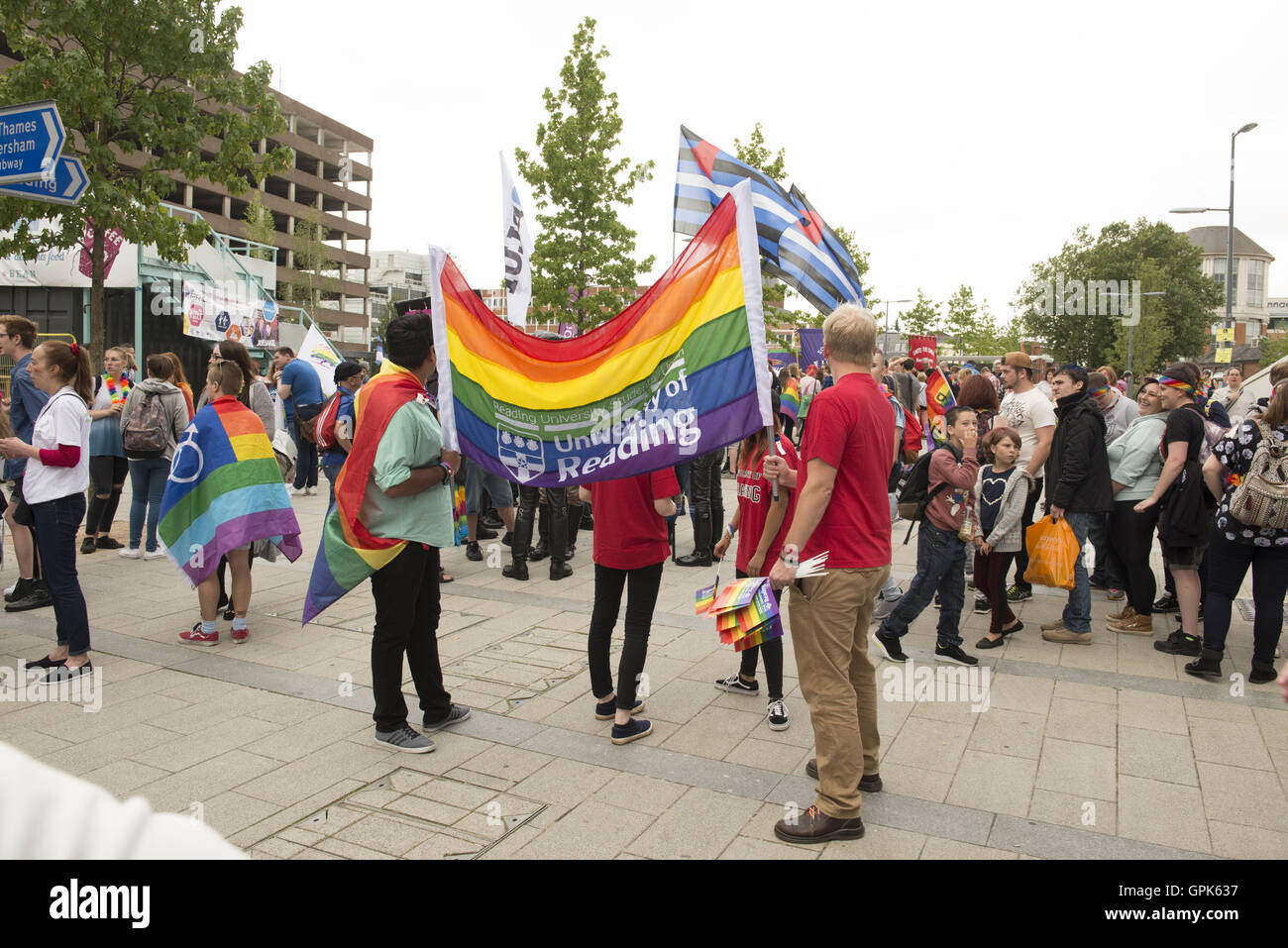 Gay Pride demonstration Reading Stock Photo - Alamy