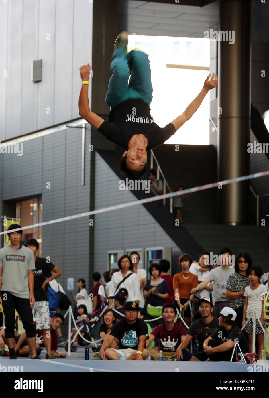 Tokyo, Japan. 3rd Sep, 2016. A contestant performs during the Nippon ...
