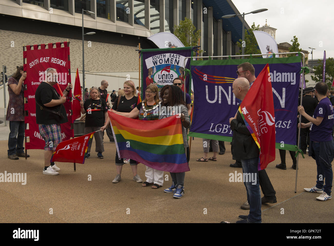 Gay Pride demonstration Reading Stock Photo - Alamy
