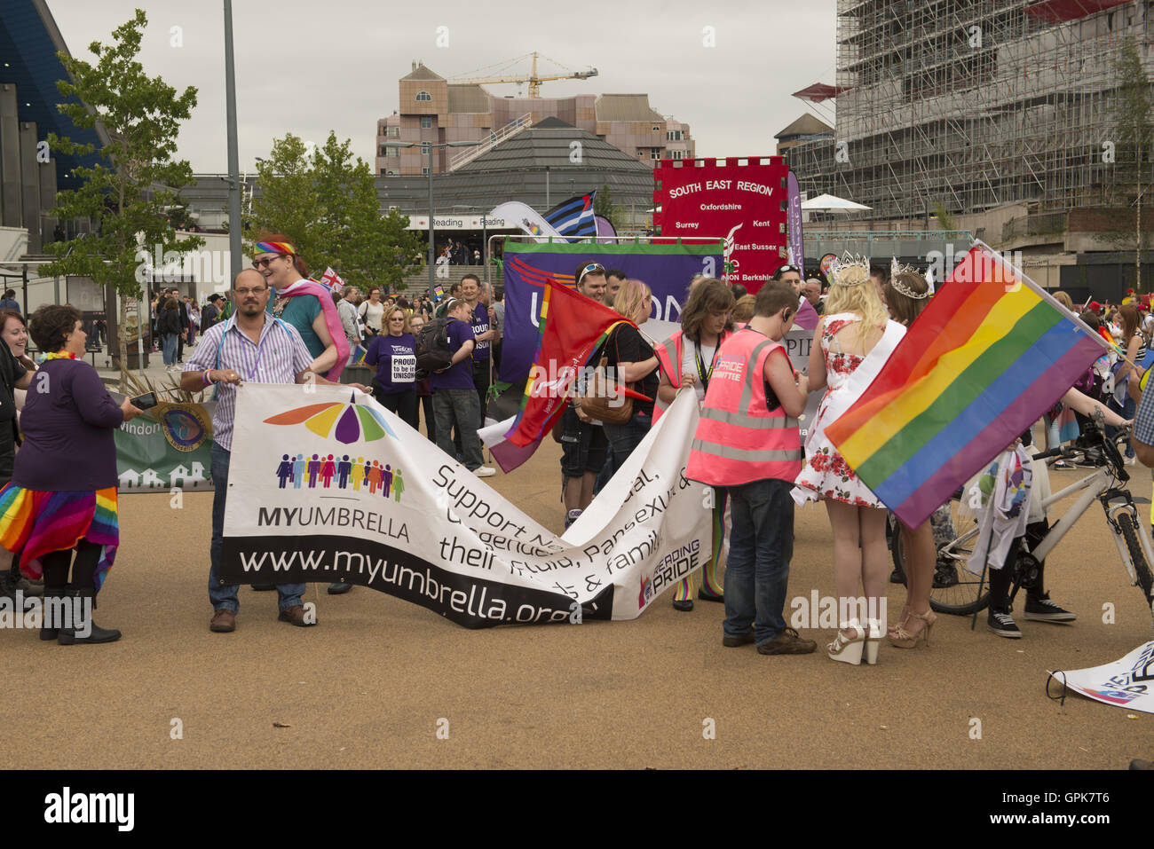 Gay Pride demonstration Reading Stock Photo - Alamy