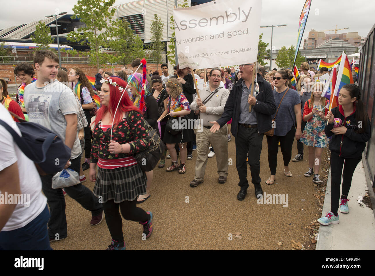 Gay Pride demonstration Reading Stock Photo - Alamy