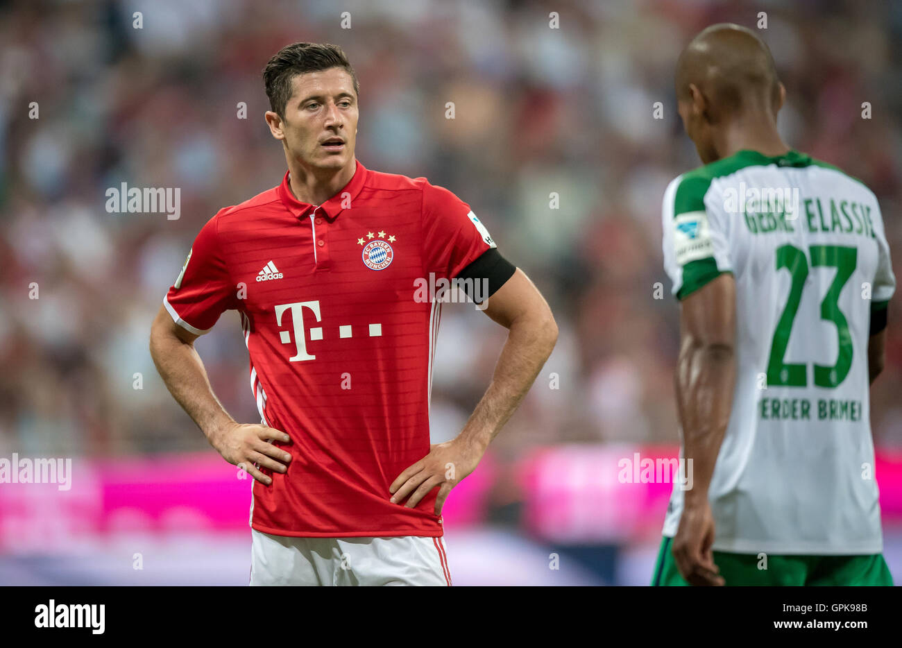 Munich, Germany. 26th Aug, 2016. Bayern's Robert Lewandowski in action ...