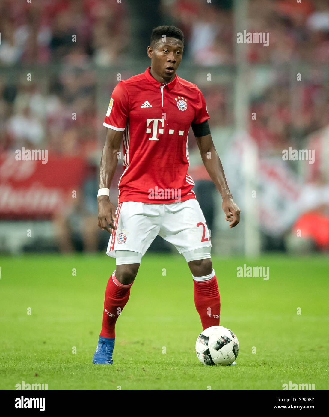 Munich, Germany. 26th Aug, 2016. Bayern's David Alaba in action during ...