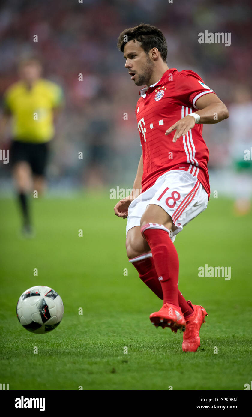 Munich, Germany. 26th Aug, 2016. Bayern's Juan Bernat in action during ...