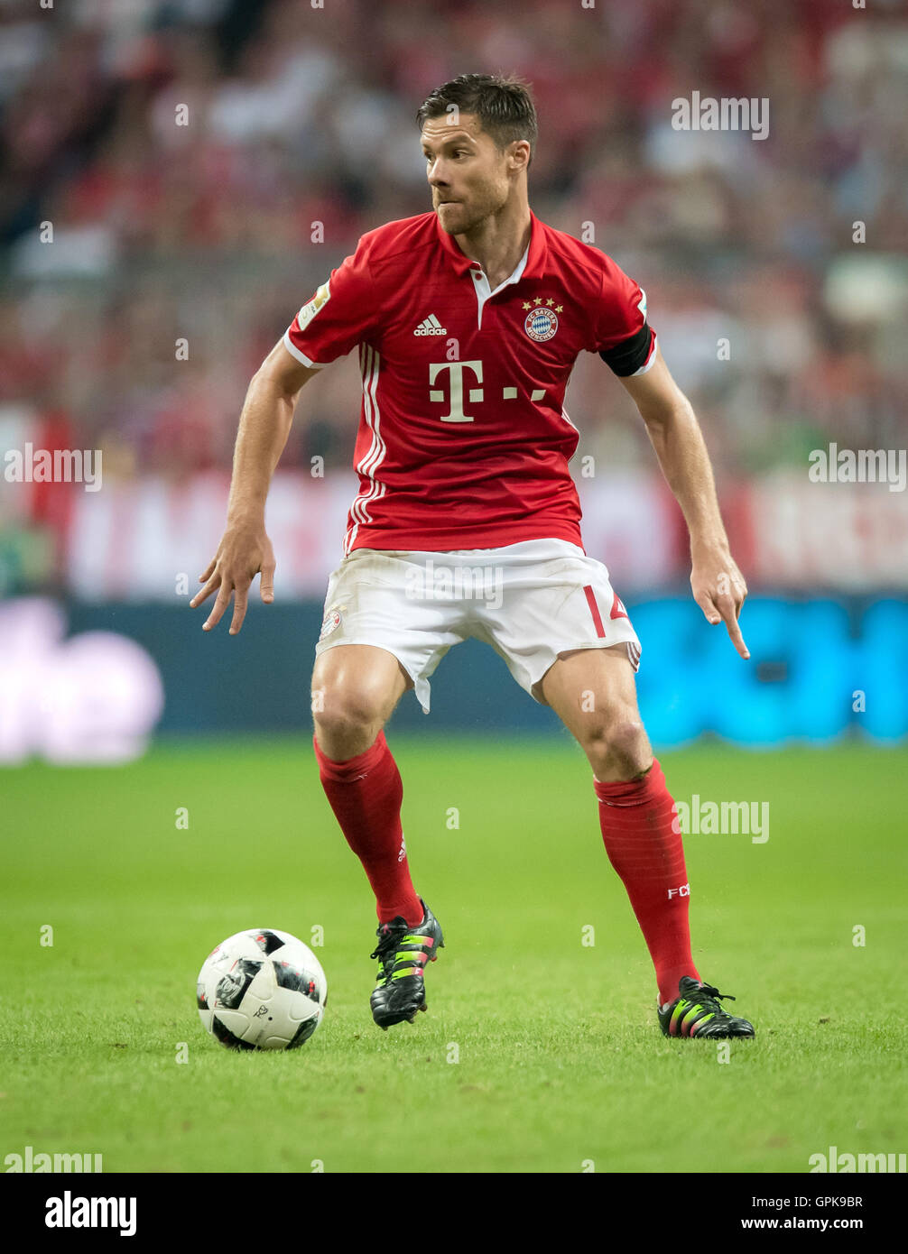 Munich, Germany. 26th Aug, 2016. Bayern's Xabi Alonso in action during ...