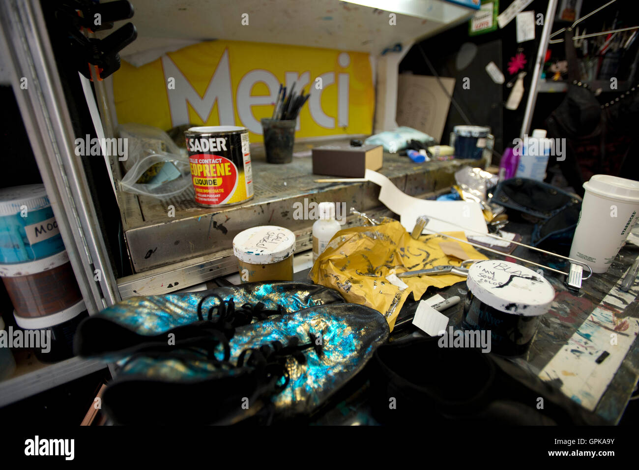 Manchester, UK. 4th September 2016. A costume repair workstation at ...
