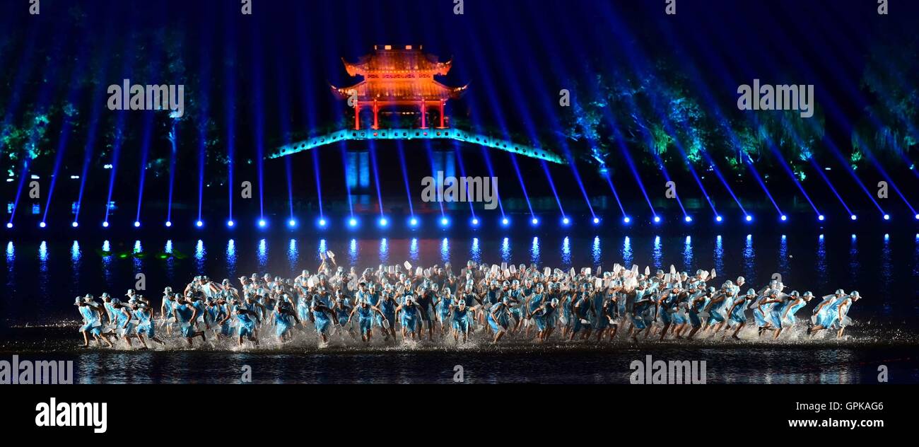 Hangzhou, China's Zhejiang Province. 4th Sep, 2016. Actors perform ...