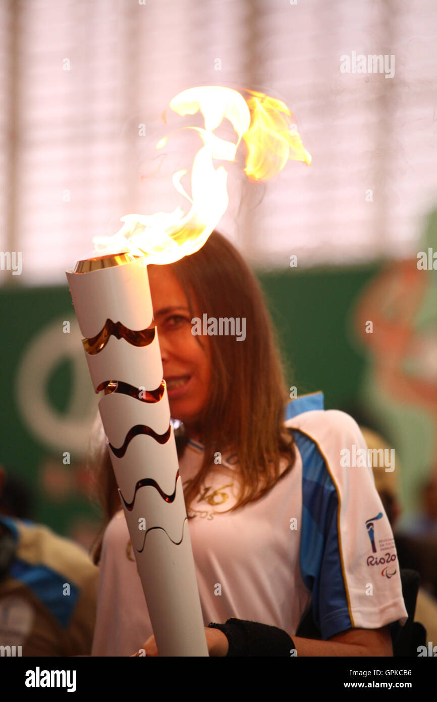 SÃO PAULO, SP - 04.09.2016: PASSAGE OF THE PARALYMPIC TORCH IN SP ...