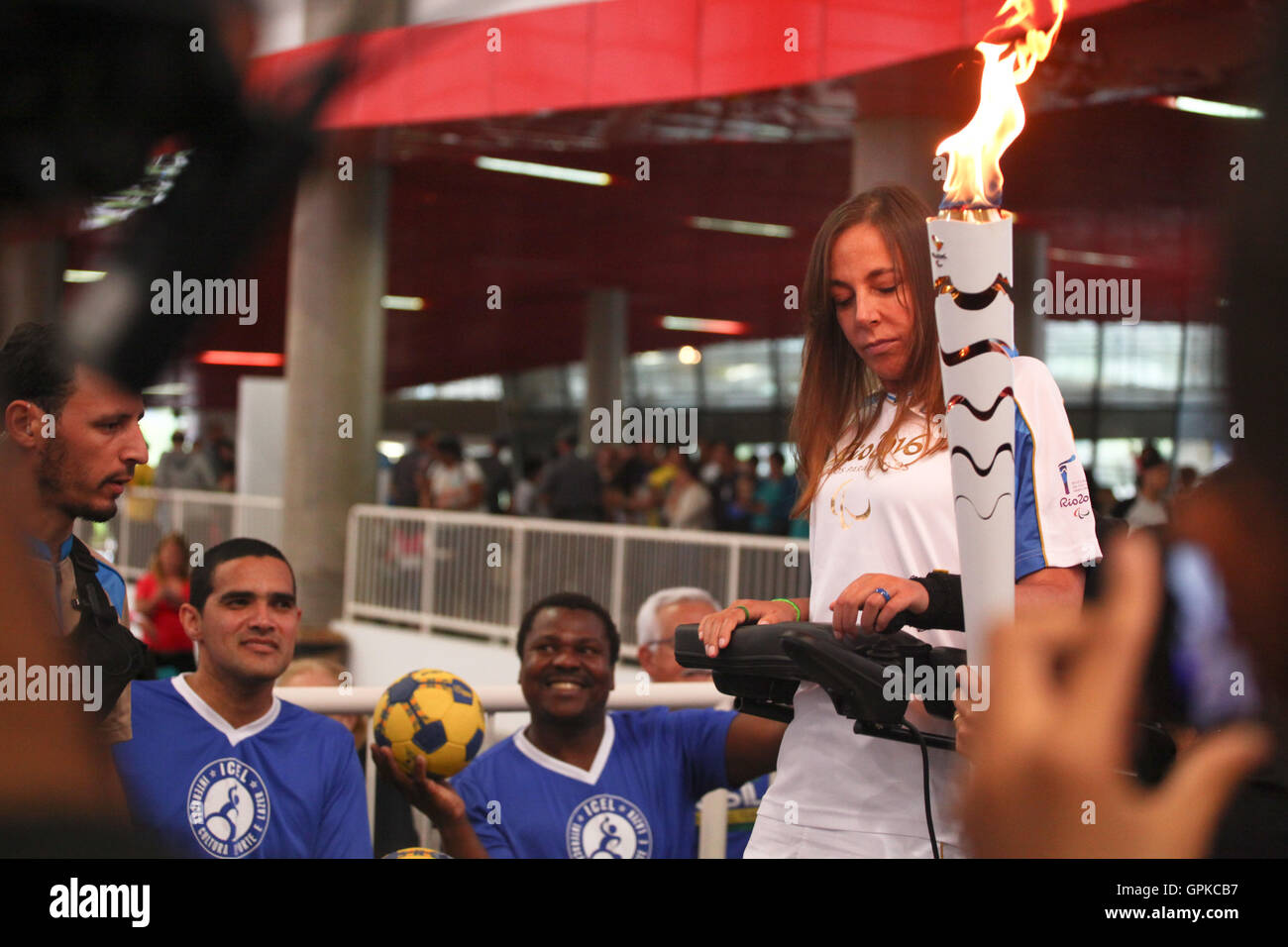 SÃO PAULO, SP - 04.09.2016: PASSAGE OF THE PARALYMPIC TORCH IN SP ...