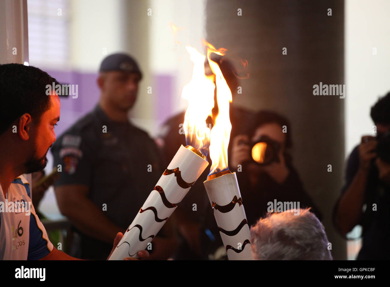 SÃO PAULO, SP - 04.09.2016: PASSAGE OF THE PARALYMPIC TORCH IN SP ...