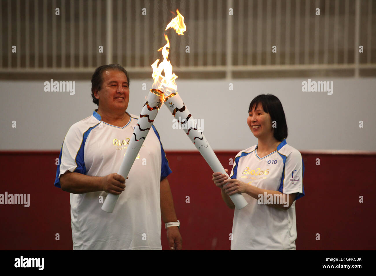 SÃO PAULO, SP - 04.09.2016: PASSAGE OF THE PARALYMPIC TORCH IN SP ...