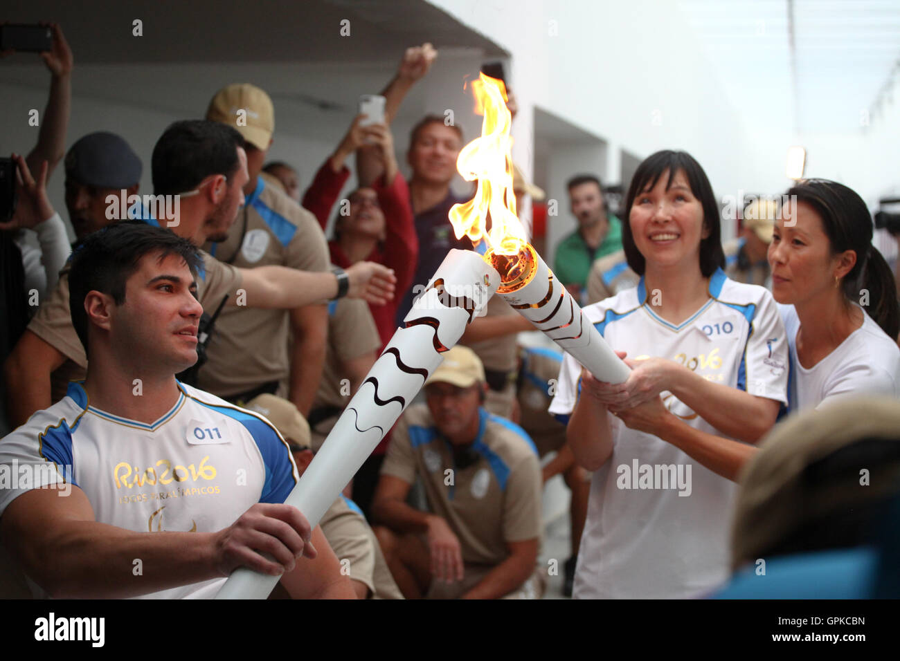 SÃO PAULO, SP - 04.09.2016: PASSAGE OF THE PARALYMPIC TORCH IN SP ...