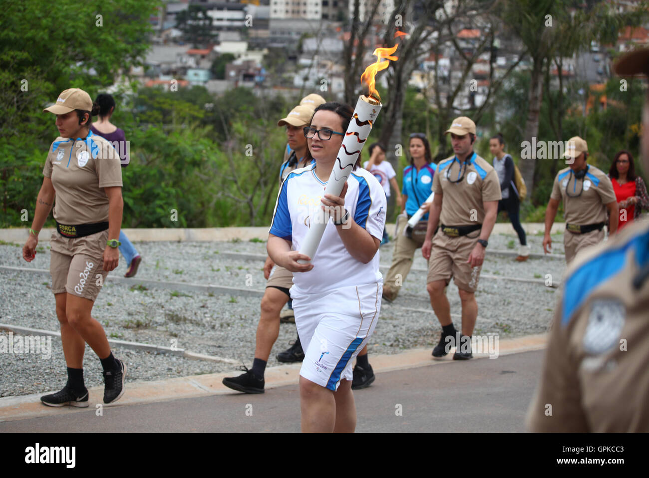 SÃO PAULO, SP - 04.09.2016: PASSAGE OF THE PARALYMPIC TORCH IN SP ...