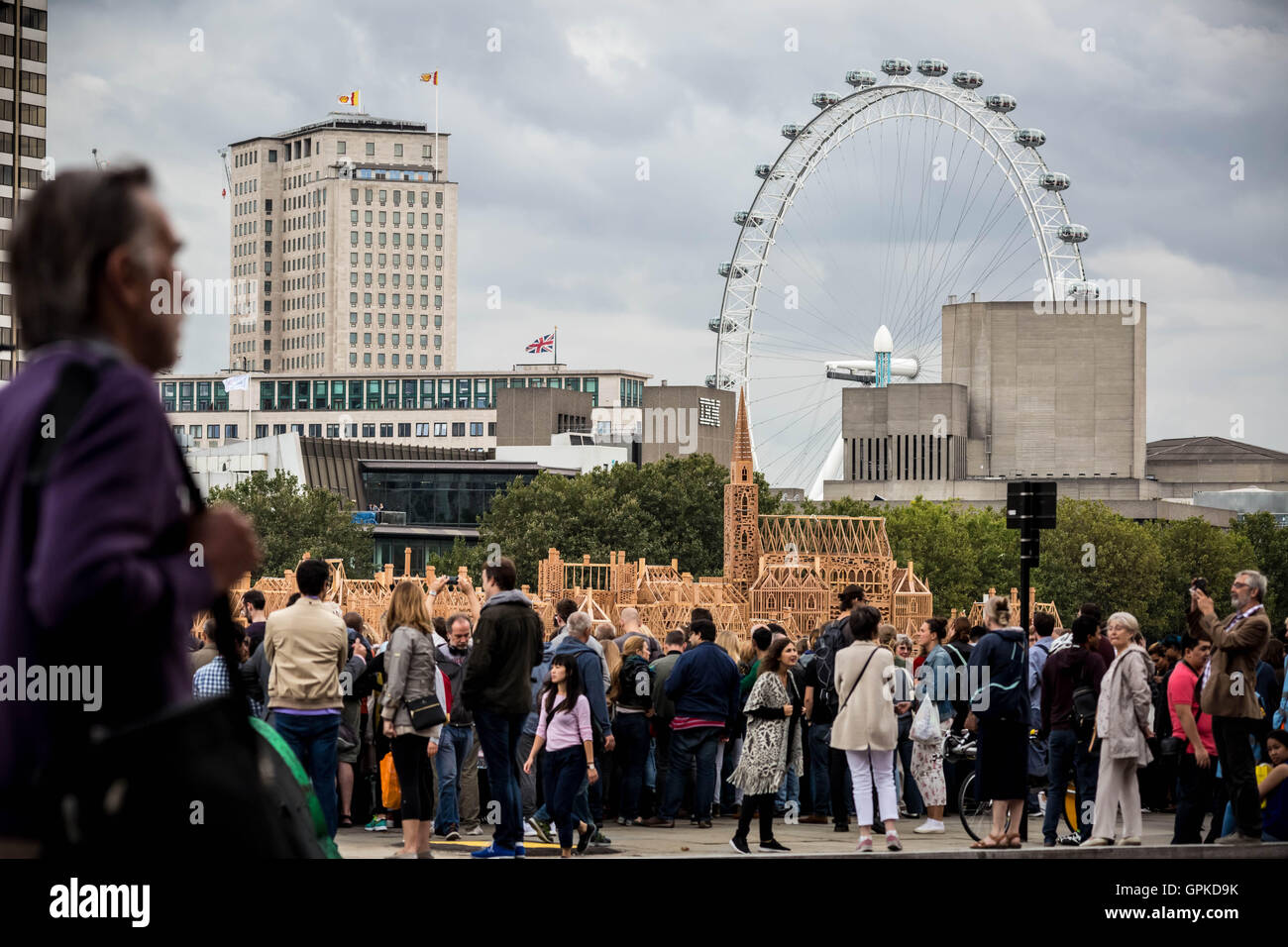 London, UK. 4th September, 2016. 120-metre-long wooden sculpture of ...