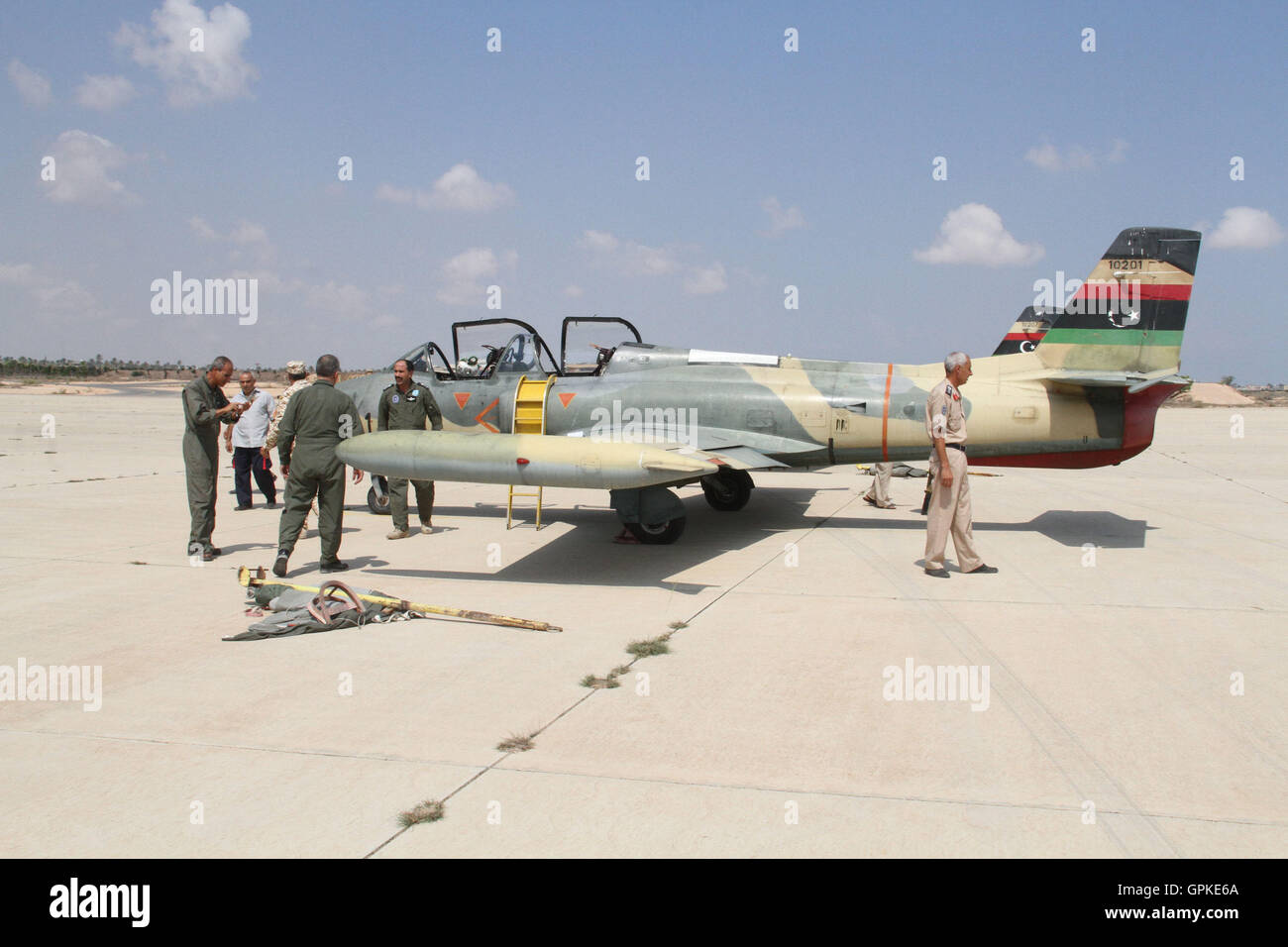 Misrata. 4th Sep, 2016. Photo taken on Sept. 4, 2016 shows a fighter ...