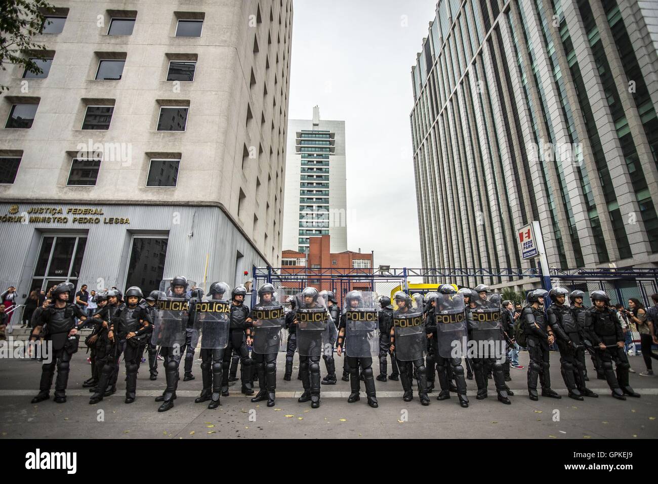 Sao Paulo, Brazil. 4th September, 2016. Supporters of Brazil's sacked ...