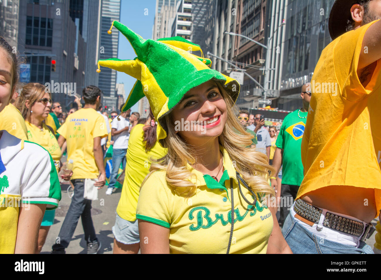 New York, USA. 4th September 2016. Revelers celebrated Brazil Day on ...