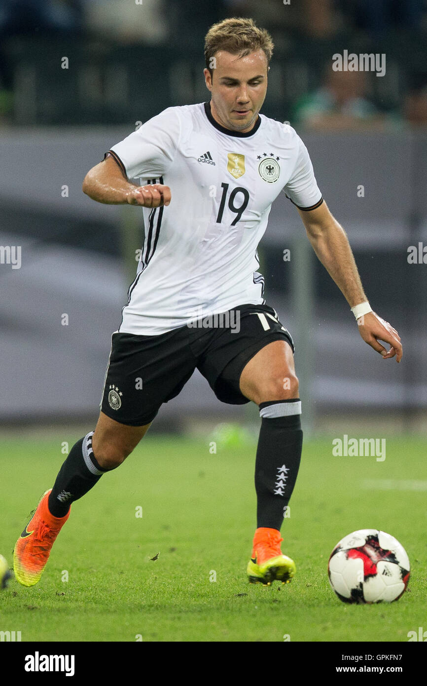 Germany's Mario Goetze in action during the international soccer match ...
