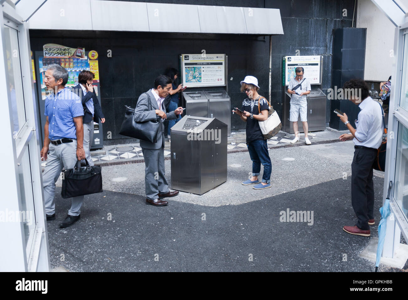 Designated Outside Smoking Area Defined Fixtures Close Up